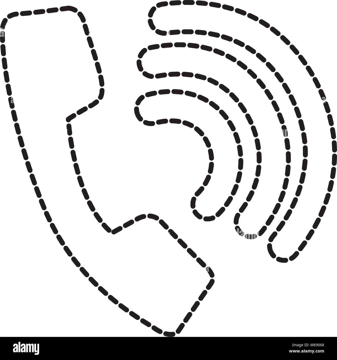 dotted shape business telephone contact communication technology Stock ...