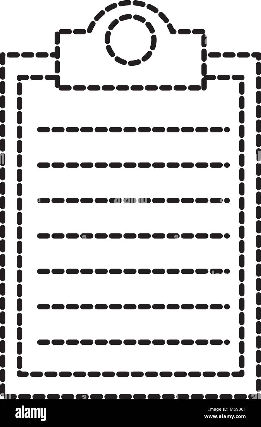 dotted shape check list document note in the clipboard Stock Vector ...