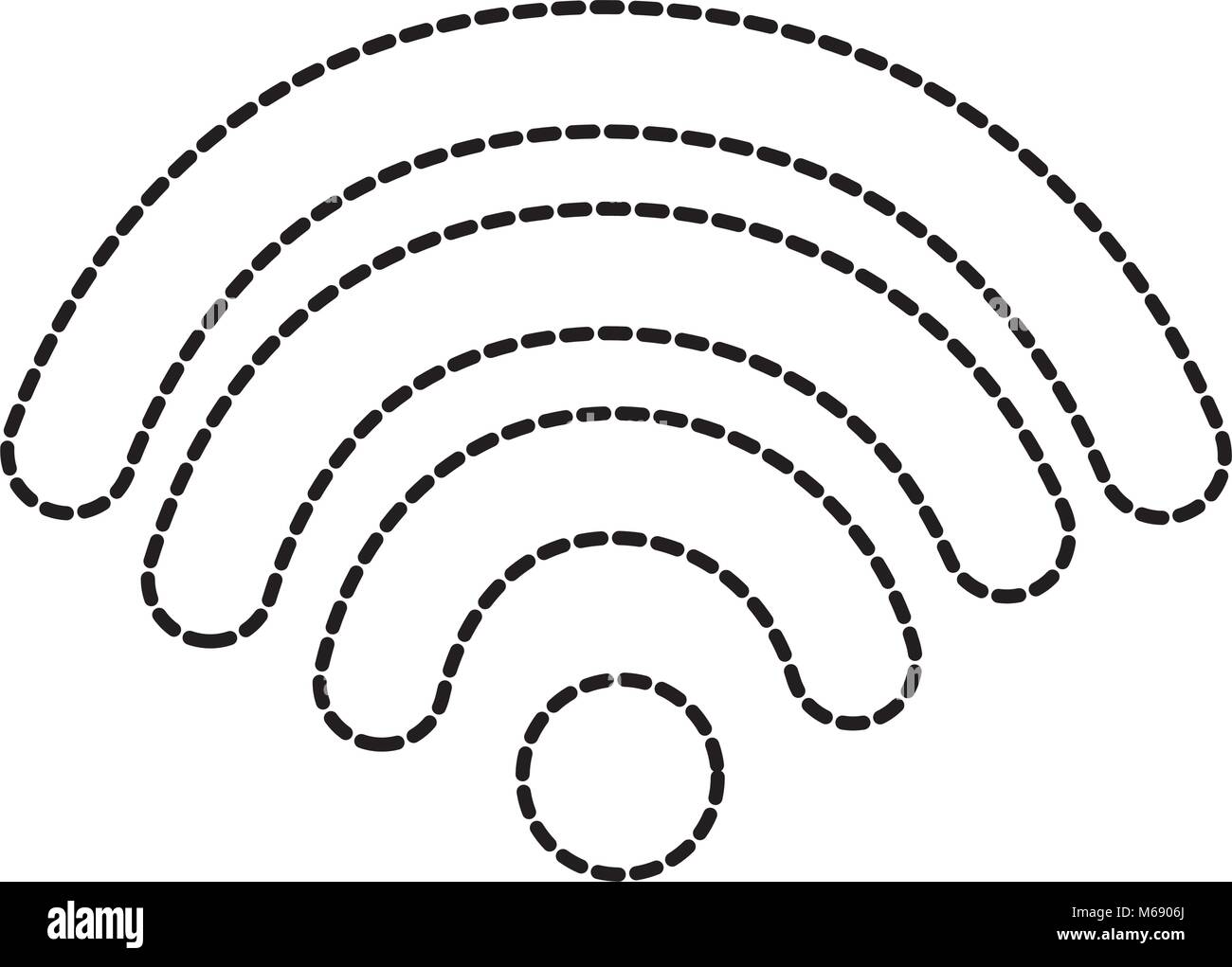 Dotted Shape Digital Wifi Connection Icon Signal Stock Vector Image dotted-shape-digital-wifi-connection-icon-signal-stock-vector-image