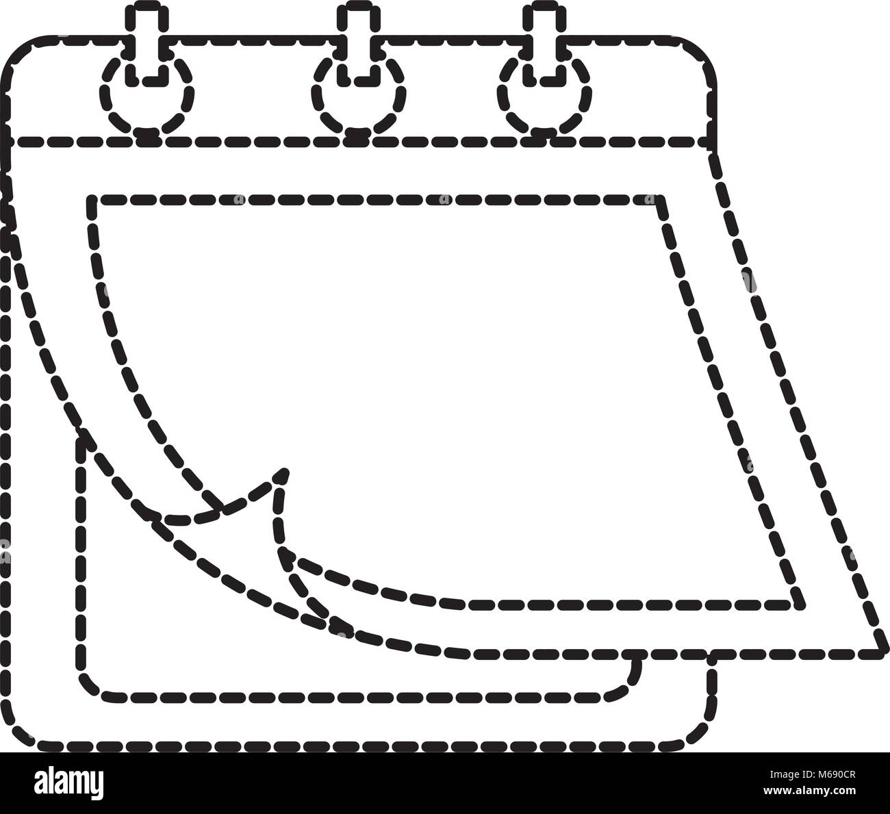 dotted shape calendar date information to organizer event Stock Vector ...