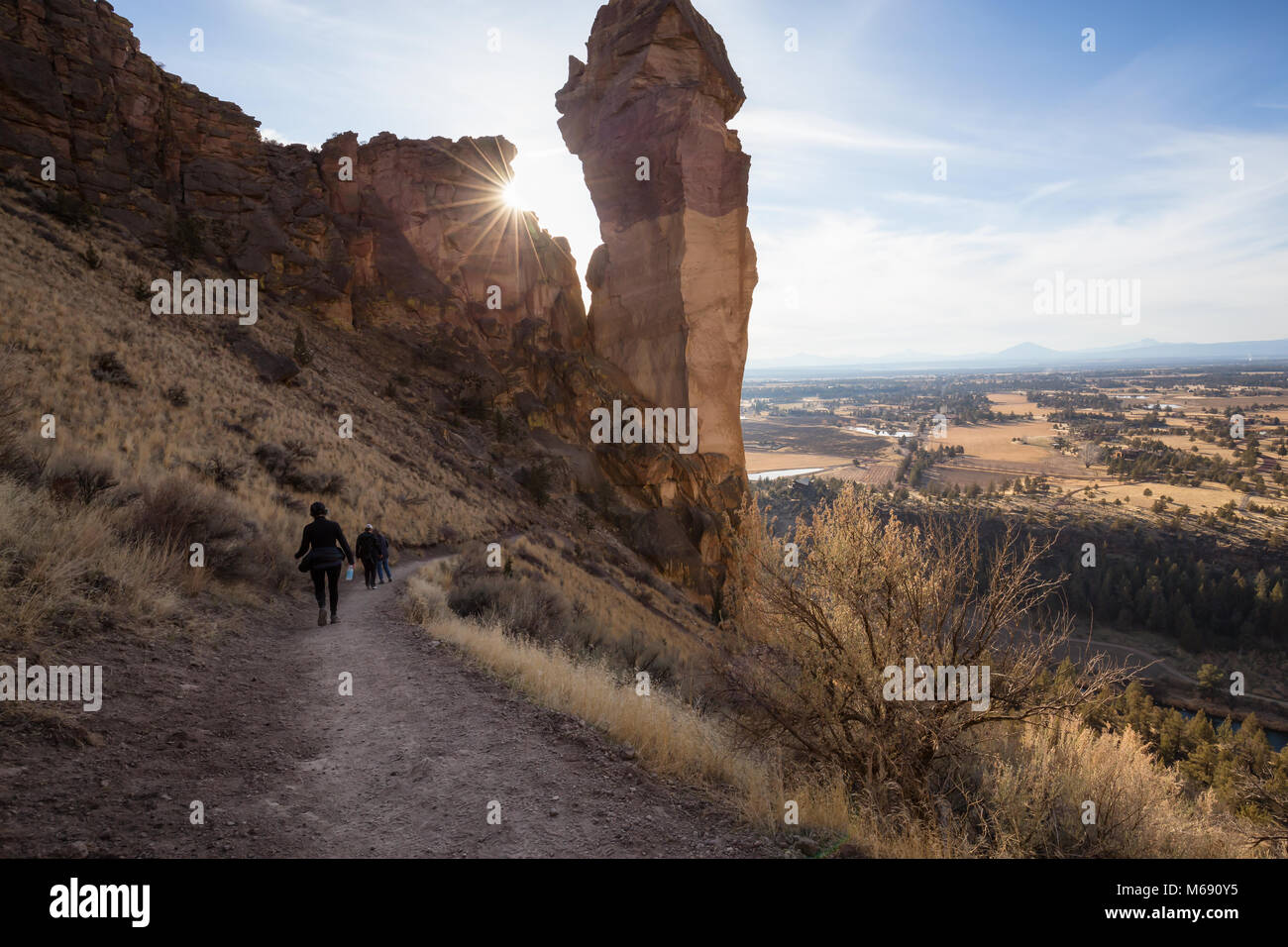Trail in a Beautiful American Landscape during a vibrant winter day ...