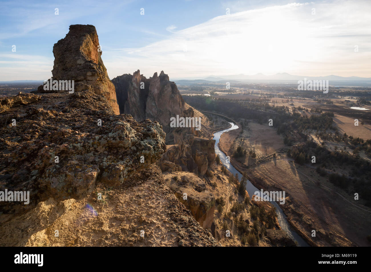 Beautiful American Landscape during a vibrant winter day. Taken in ...
