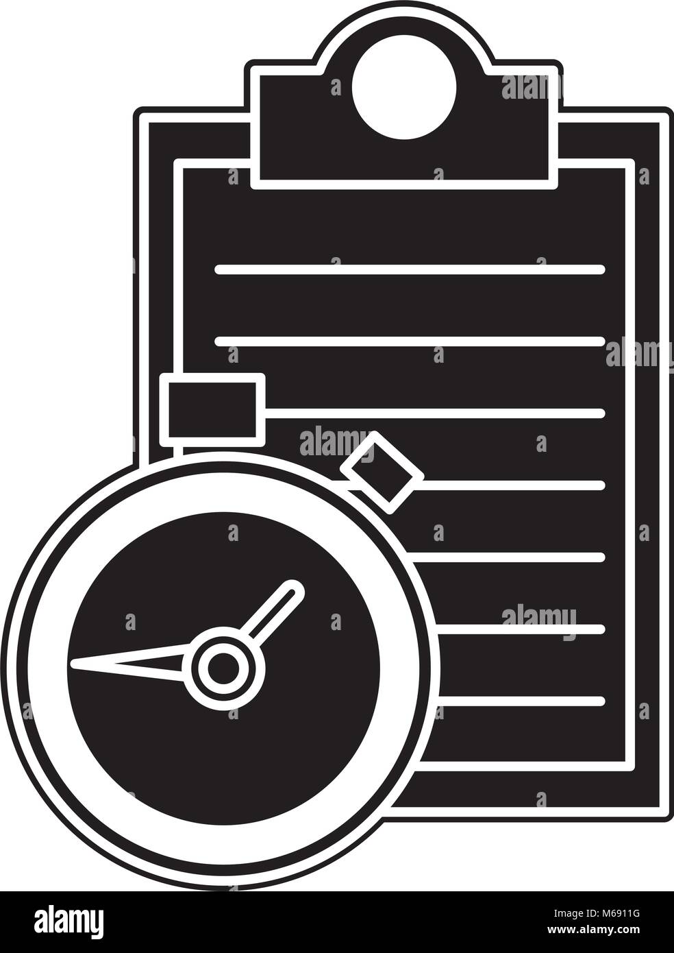 Silhouette check list document hi-res stock photography and images - Alamy