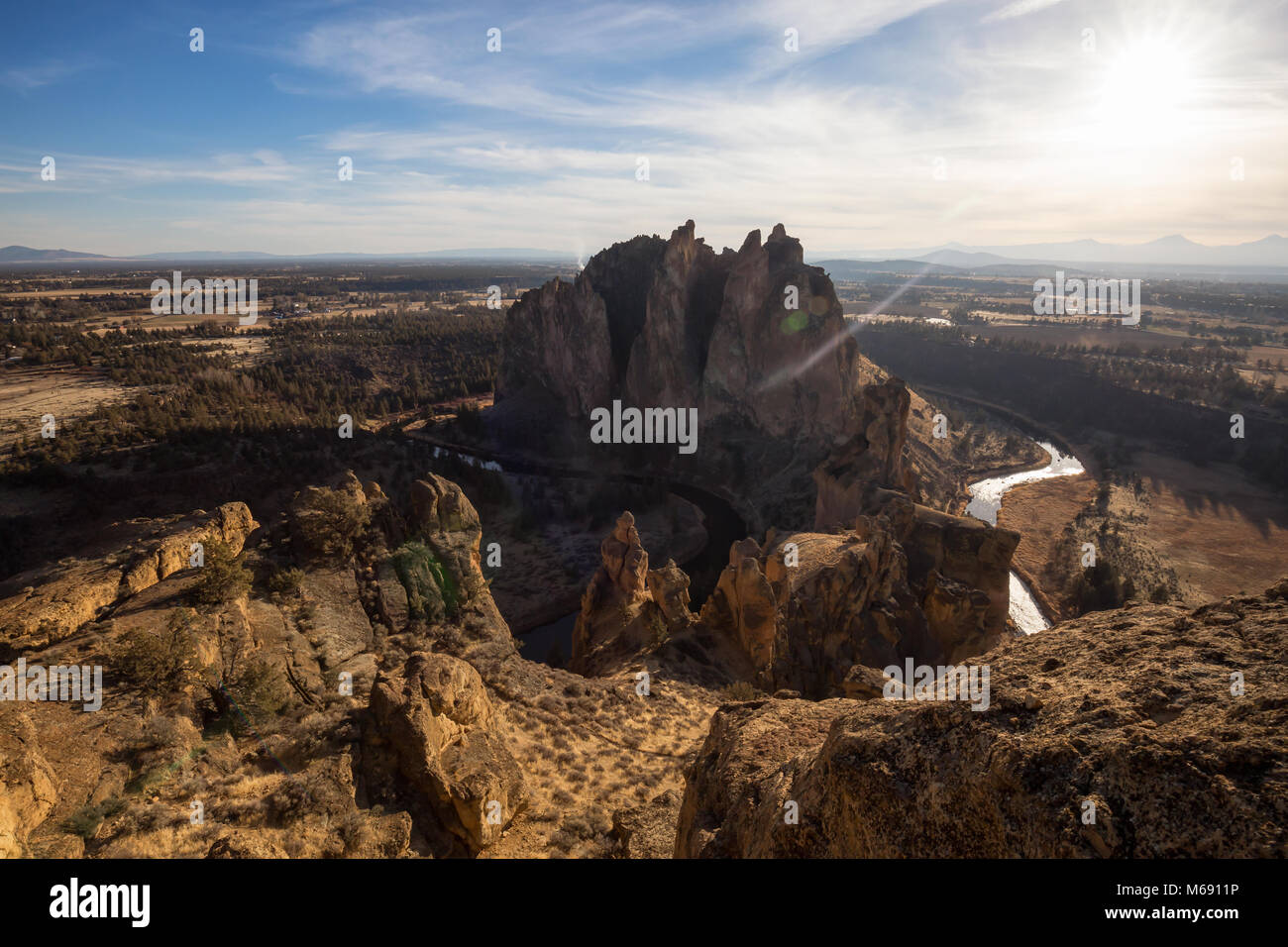 Beautiful American Landscape during a vibrant winter day. Taken in ...