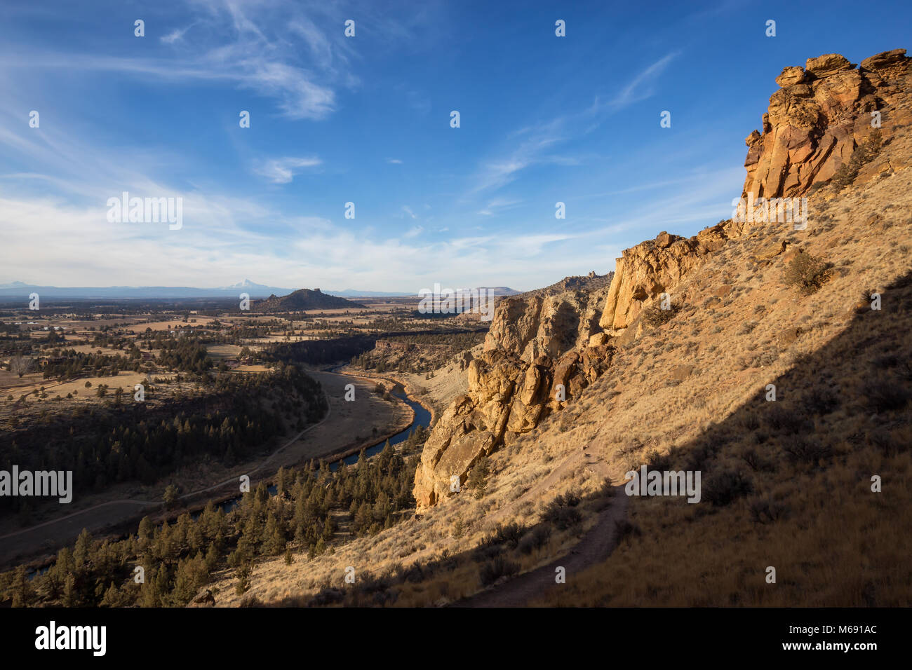 Beautiful American Landscape during a vibrant winter day. Taken in ...