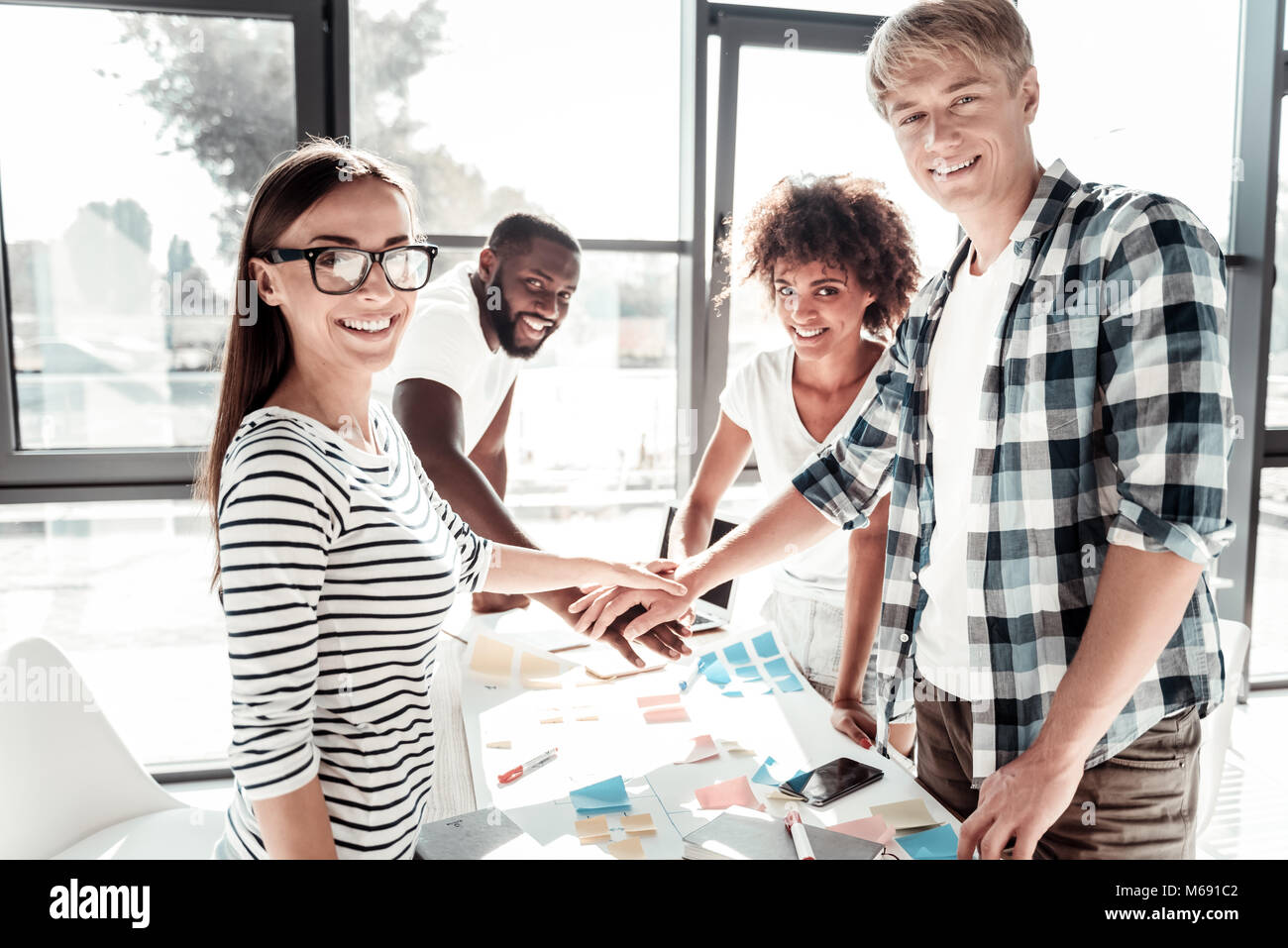 Positive office culture hi-res stock photography and images - Alamy