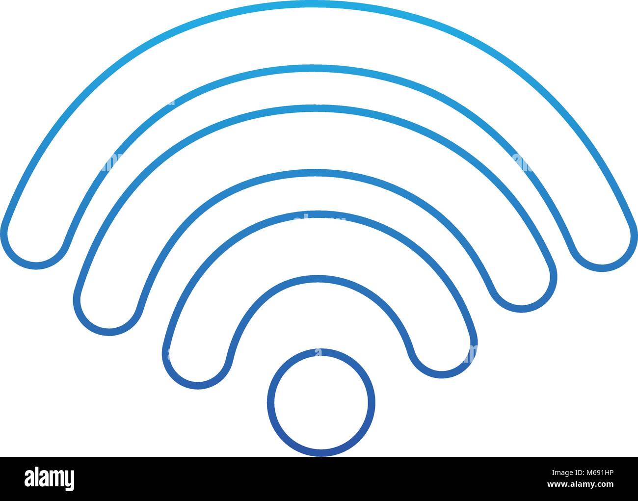degraded line digital wifi connection icon signal Stock Vector Image ...