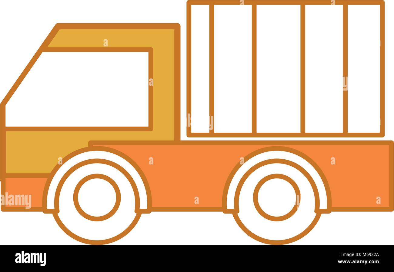 color truck vehicule transportation to business delivery Stock Vector ...