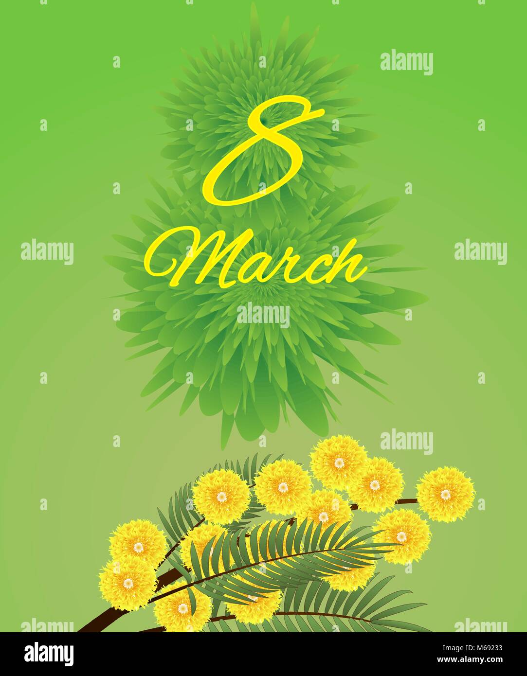 International Women's Day greeting card, bright spring banner, creative ...