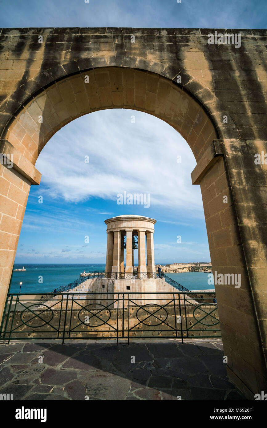 Siege Bell War Memorial in Valletta , Malta, Europe Stock Photo - Alamy