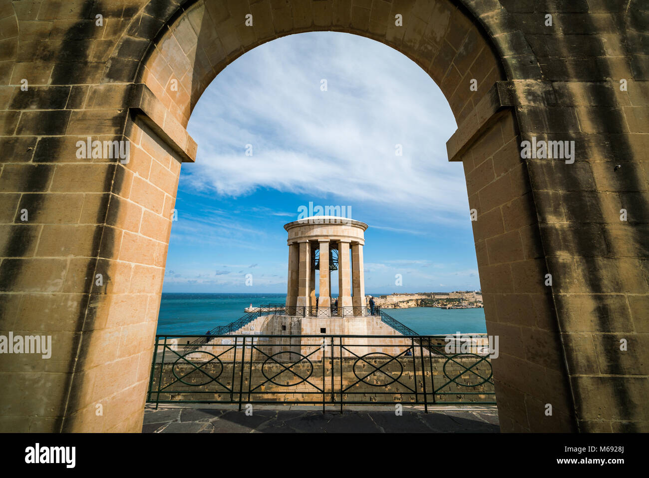 Siege Bell War Memorial in Valletta , Malta, Europe Stock Photo - Alamy