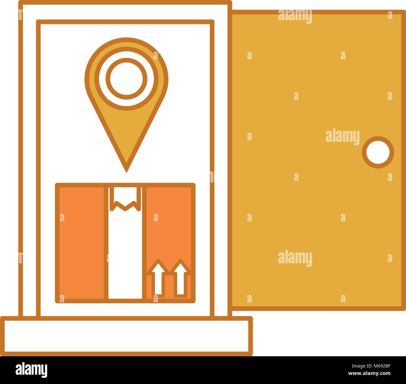 color door with box package nd location symbol Stock Vector Image & Art ...