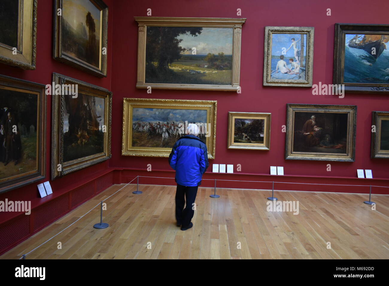 Old master at Art Gallery Stock Photo - Alamy
