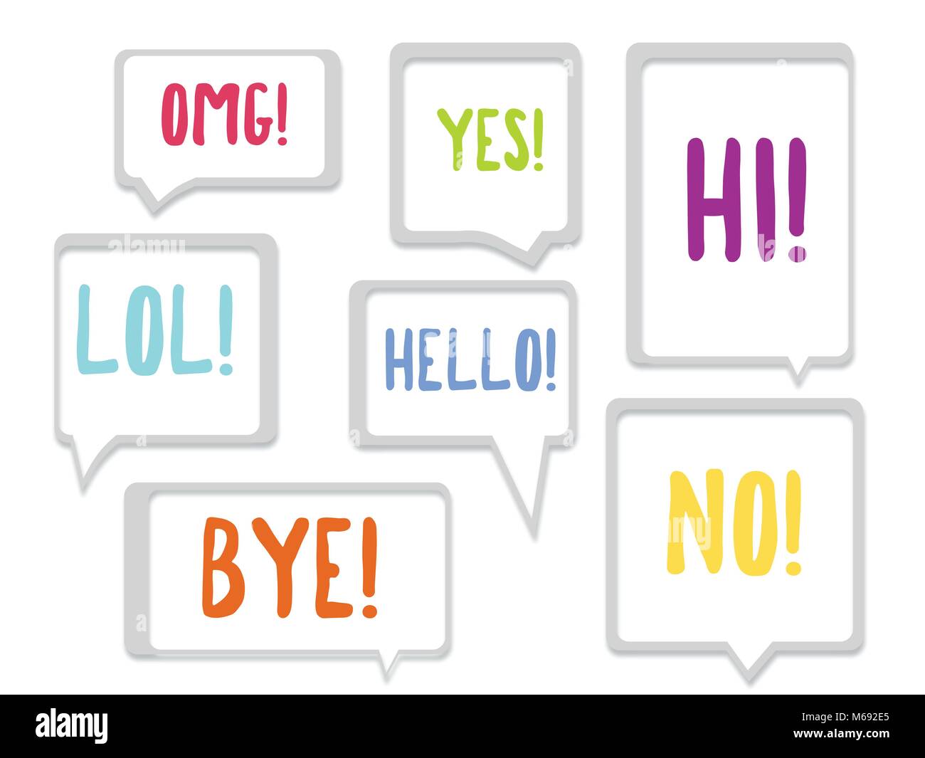 different colors speech bubbles set vector Stock Vector Image & Art - Alamy