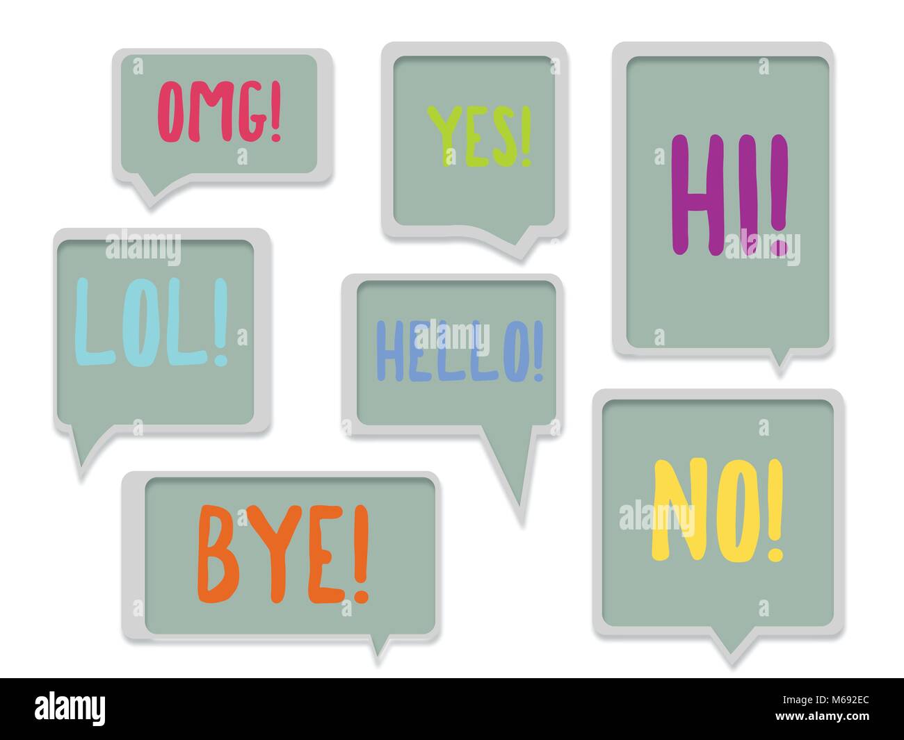 different colors speech bubbles set vector Stock Vector Image & Art - Alamy