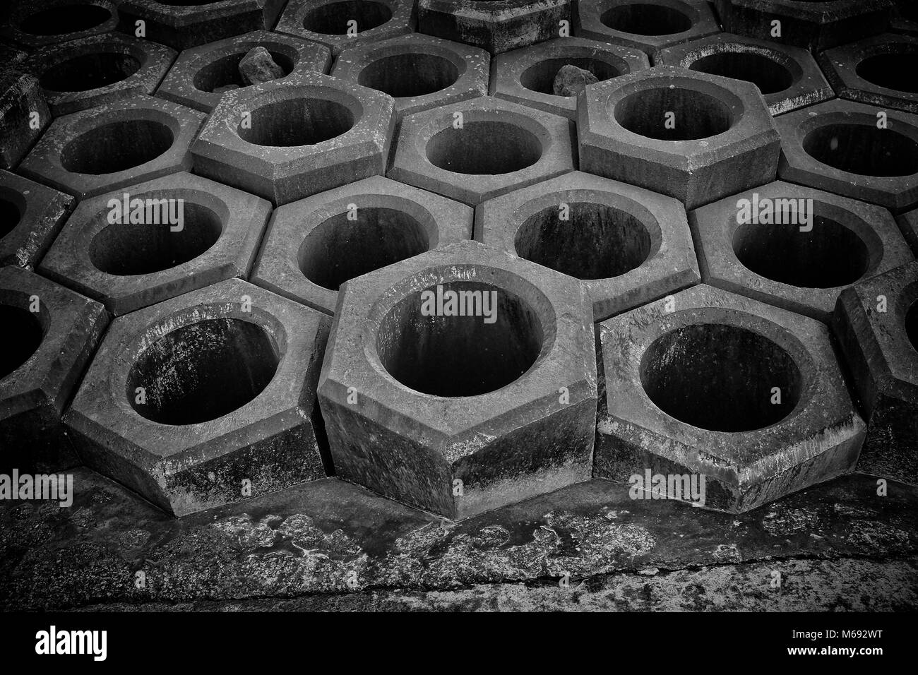 Hexagons Black and White Stock Photos & Images - Alamy