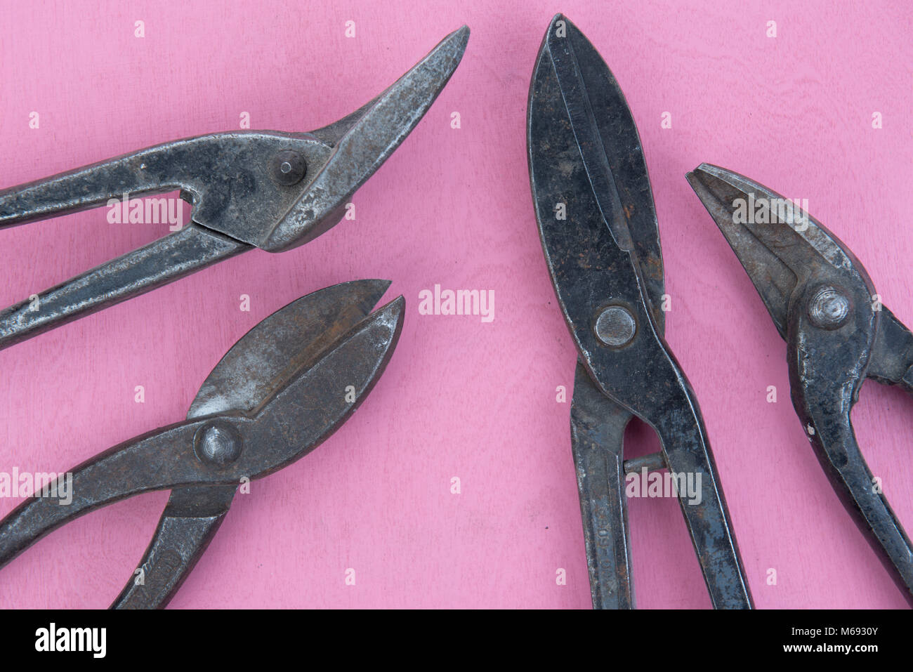 tools on a pink background Stock Photo - Alamy