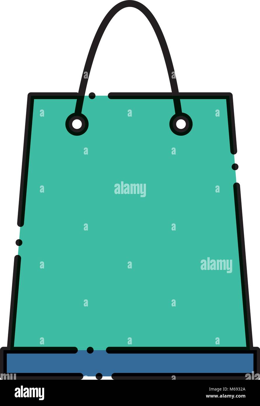 dashed line shopping bag object to custom buy Stock Vector Image & Art ...