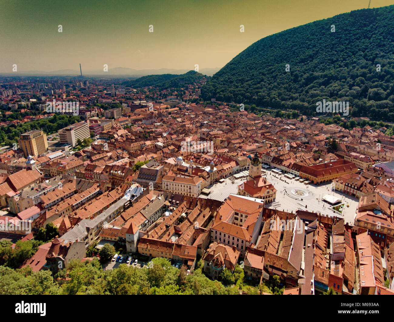 Brasov city center Stock Photo - Alamy