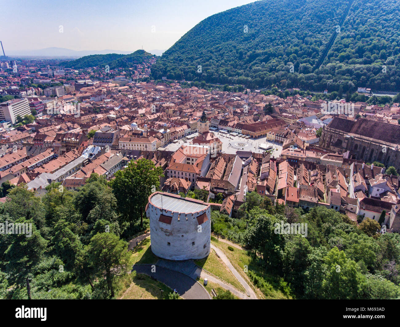 Brasov panoramic view Stock Photo - Alamy