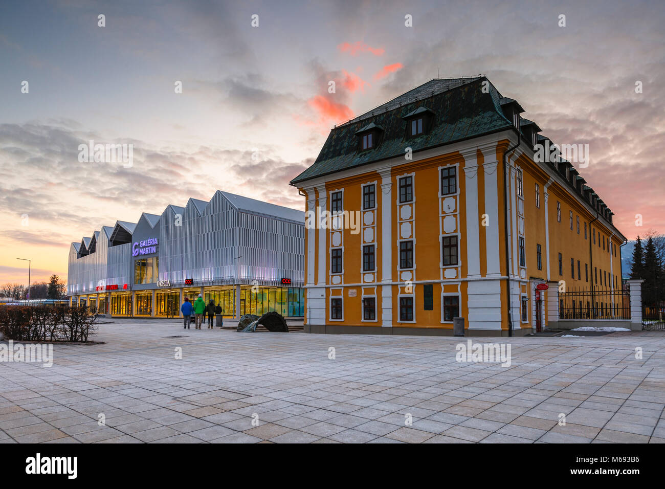 Present-day Art Gallery and a former city hall building in town of ...