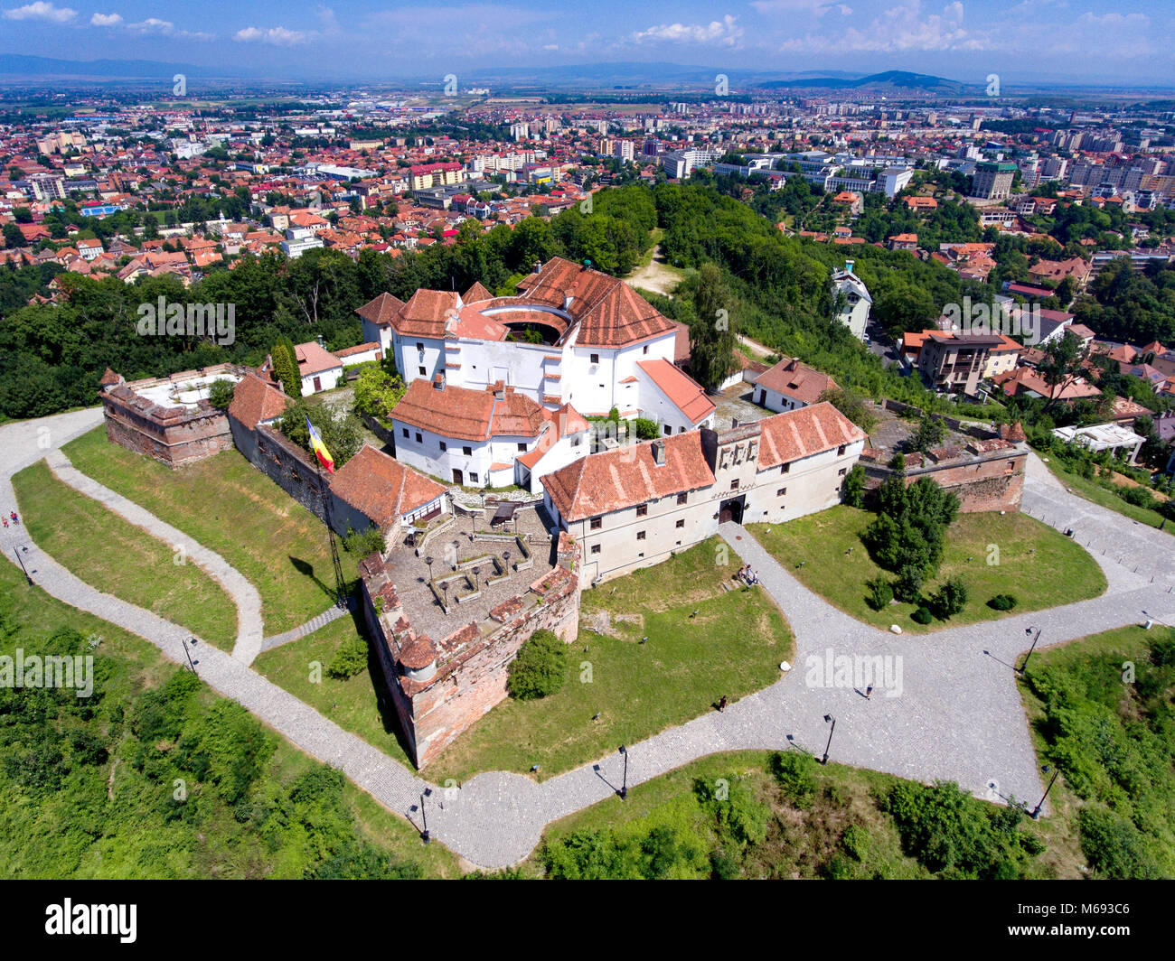 Brasov fortress aerial view hi-res stock photography and images - Alamy