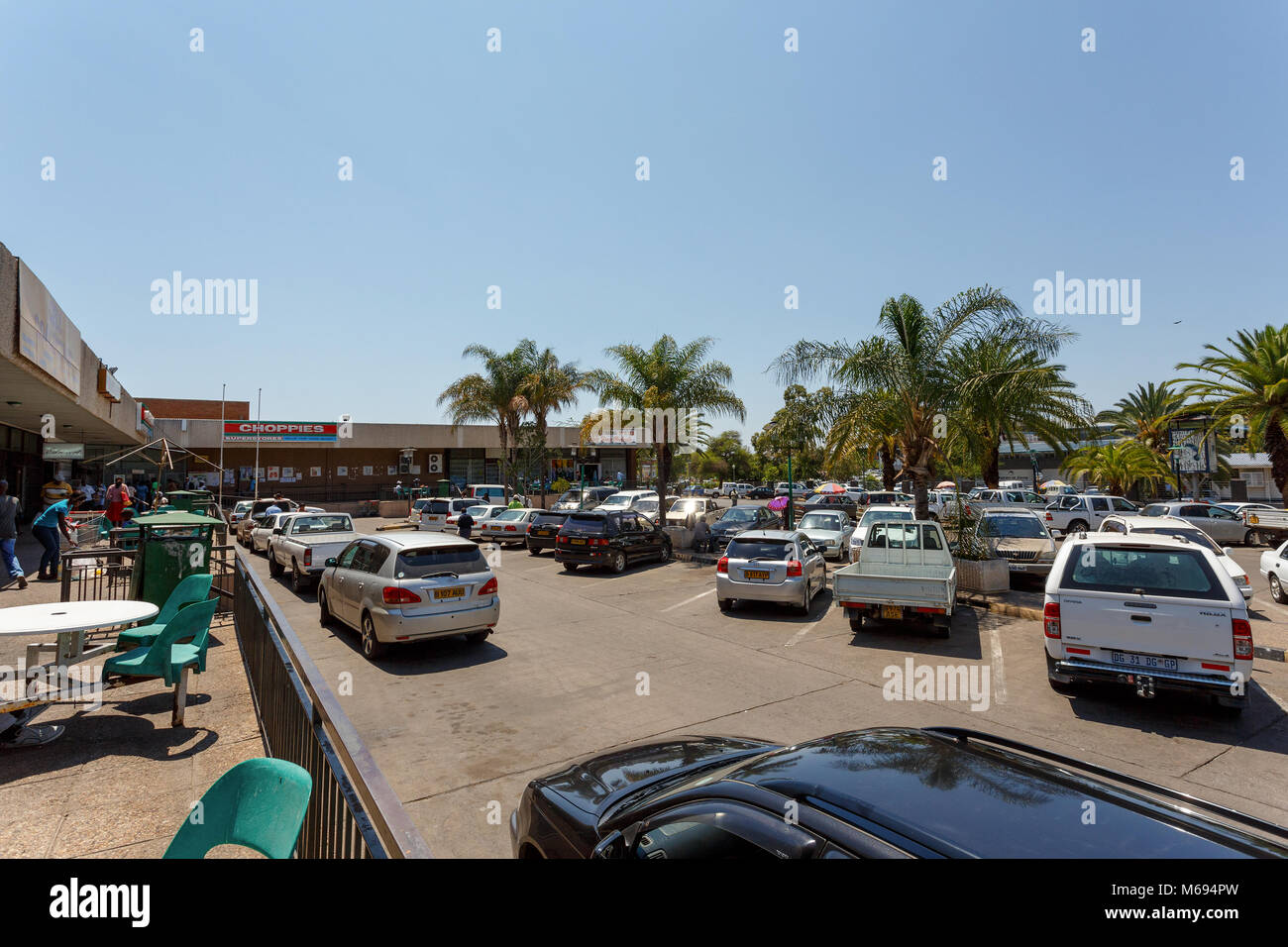 BOTSWANA, FRANCISTOWN, OCTOBER 28: Peoples on street in the second ...