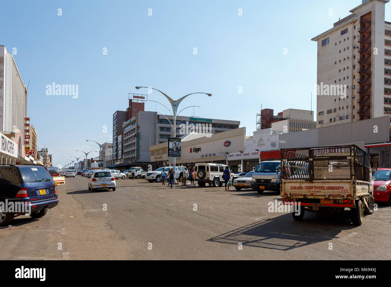 ZIMBABWE, BULAWAYO, OCTOBER 27: Peoples on street in the second largest ...