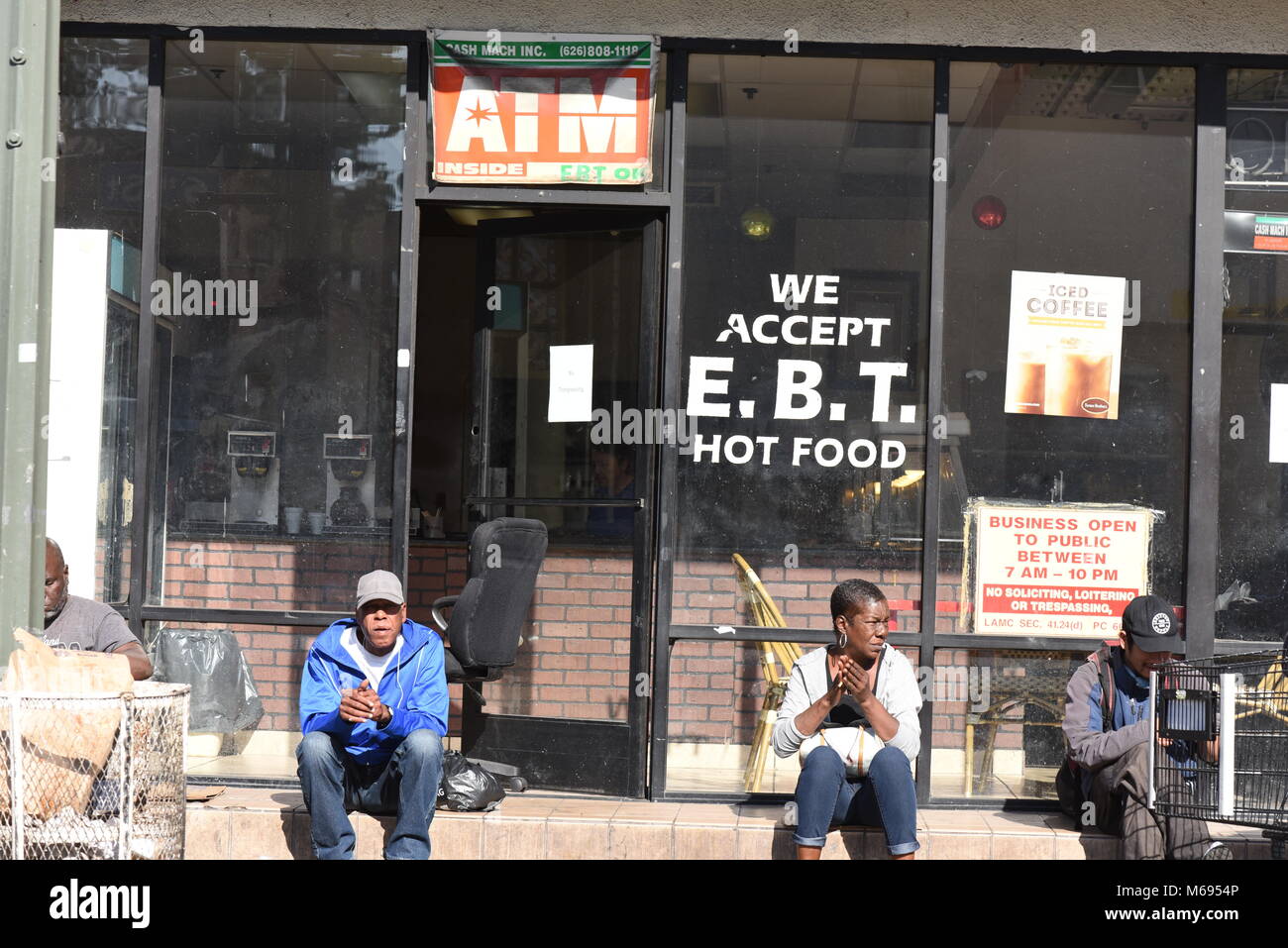 Scenes from Skid Row an area of Downtown Los Angeles which is one of ...