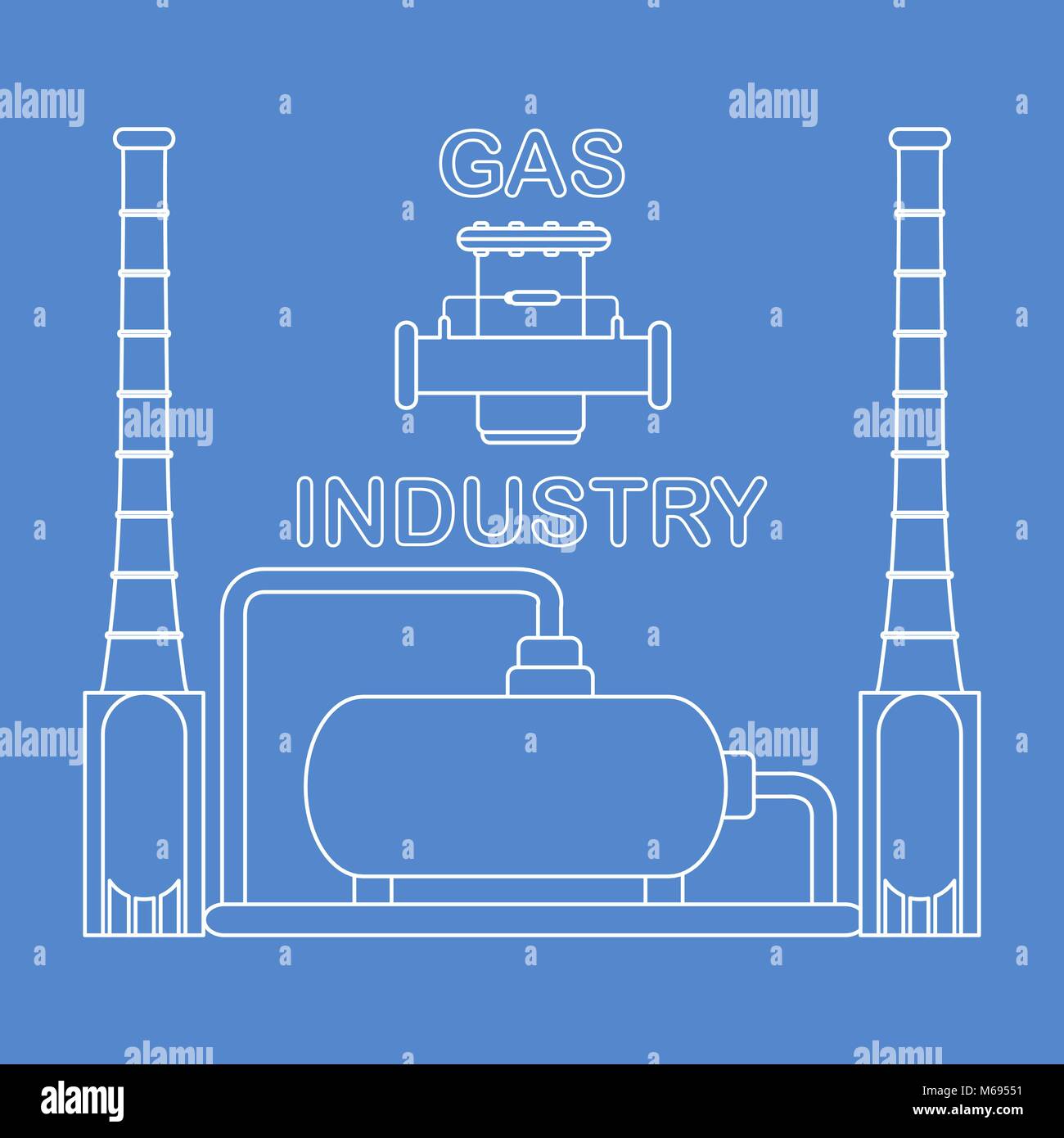 Gas processing plant. Gas filter. Design for announcement ...