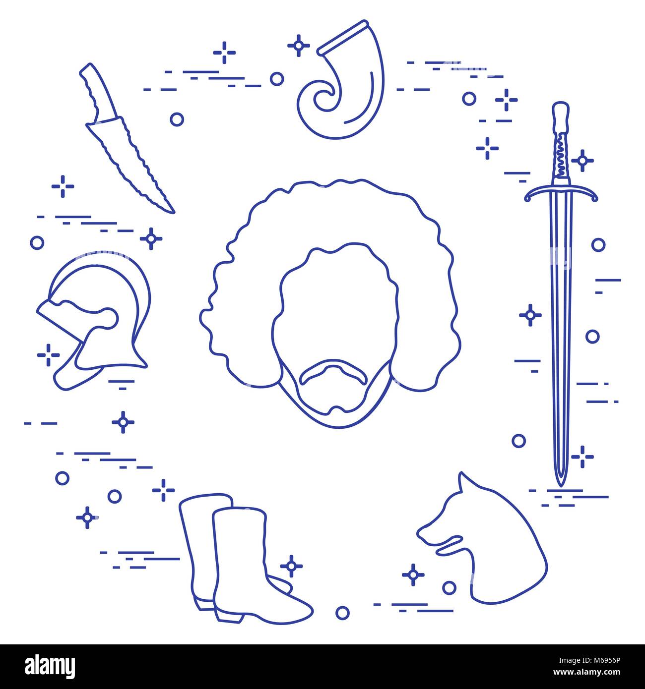 Symbols and heroes of the popular fantasy television series. Art and ...