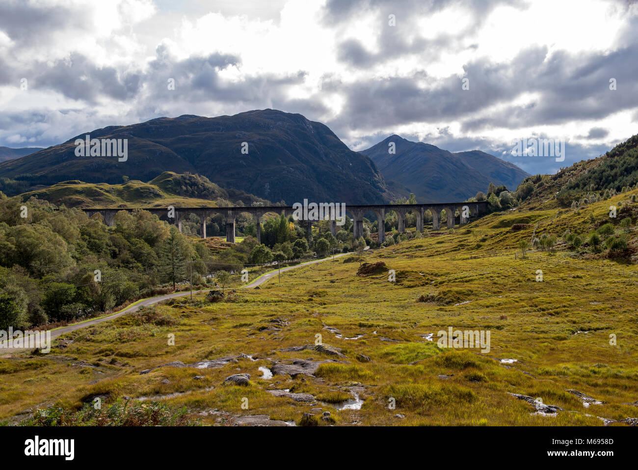 The Glenfinnan Viaduct a railway viaduct on the West Highland Line in ...
