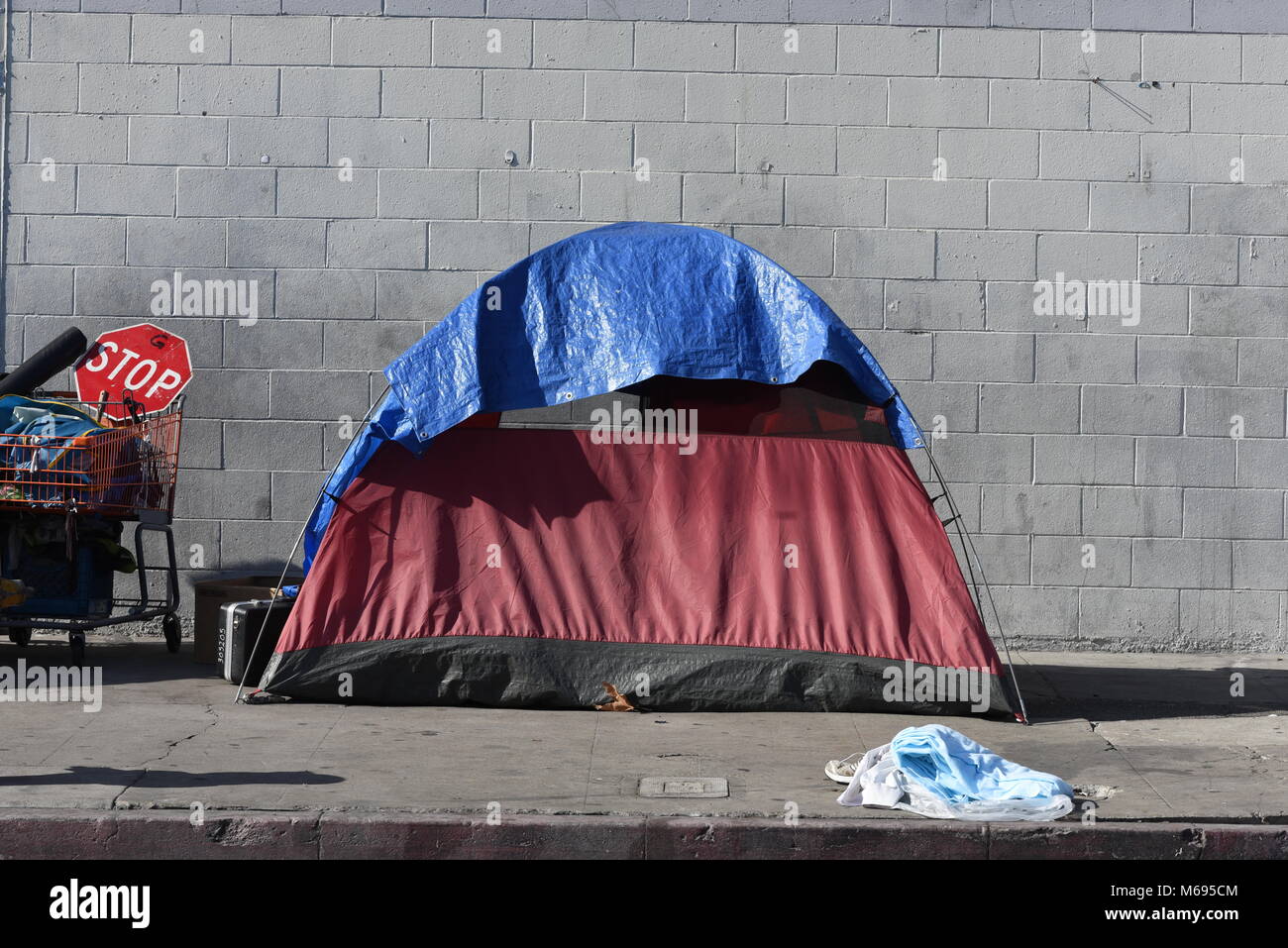 Scenes from Skid Row an area of Downtown Los Angeles which is one of ...