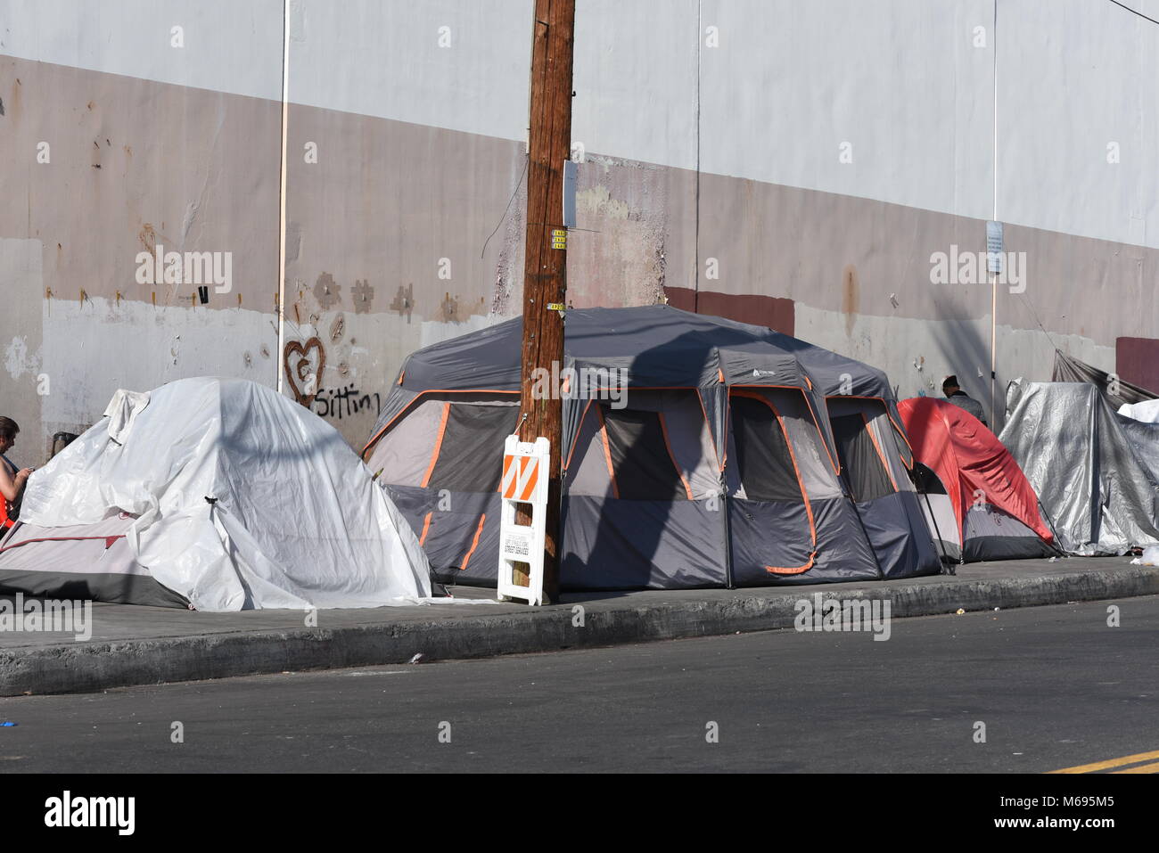 Homeless Skid Row Los Angeles High Resolution Stock Photography and ...