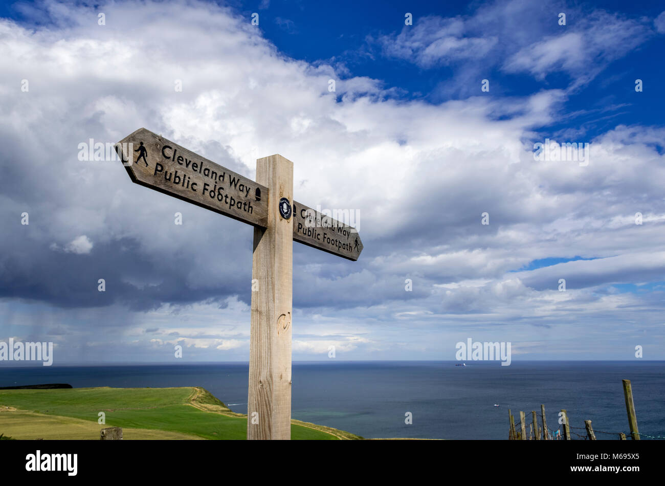 The Clevland finger post signs for the Cleveland Way North Yorkshire ...