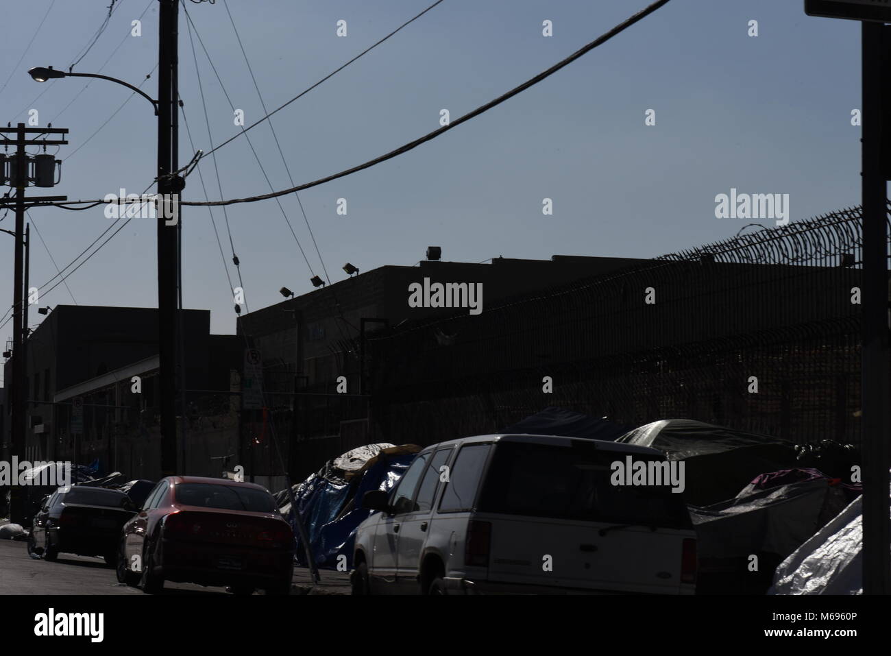Scenes from Skid Row an area of Downtown Los Angeles which is one of ...