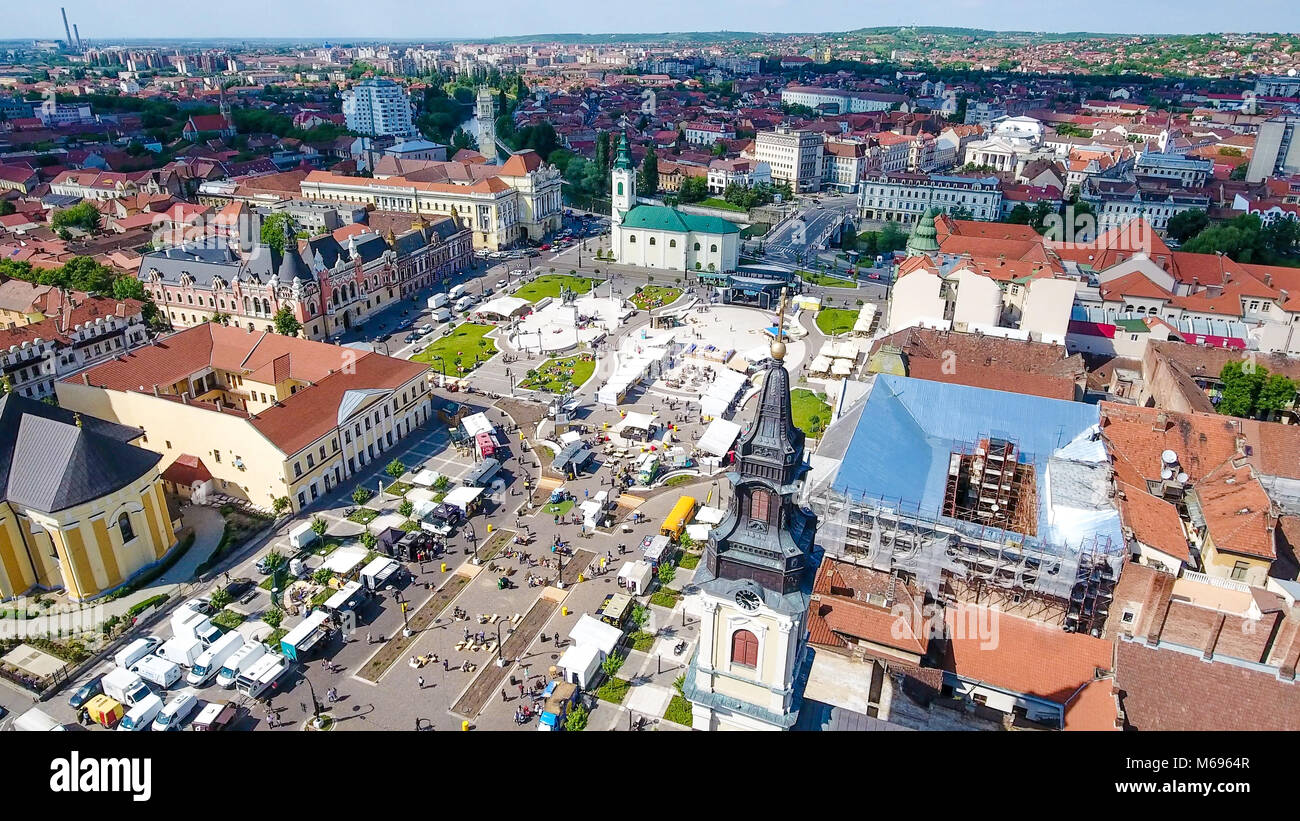 Oradea city centre Union Square Stock Photo - Alamy