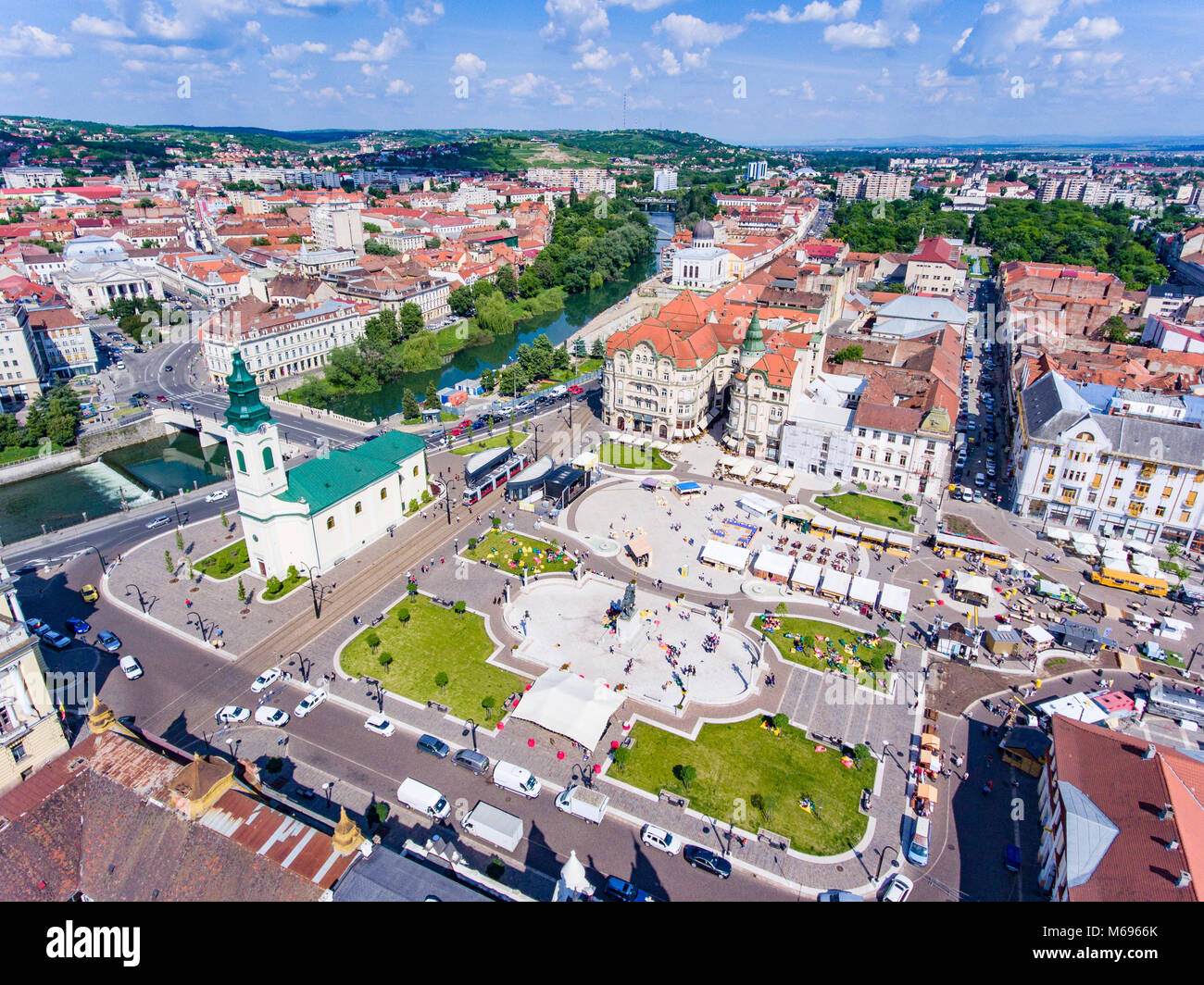 Oradea main city square Stock Photo - Alamy