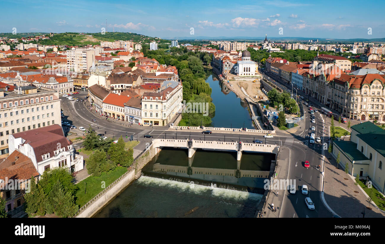 Oradea panorama from above the city hall tower Stock Photo - Alamy