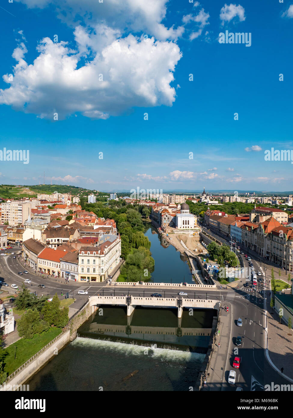 Oradea town center aerial view from the city hall tower Stock Photo - Alamy