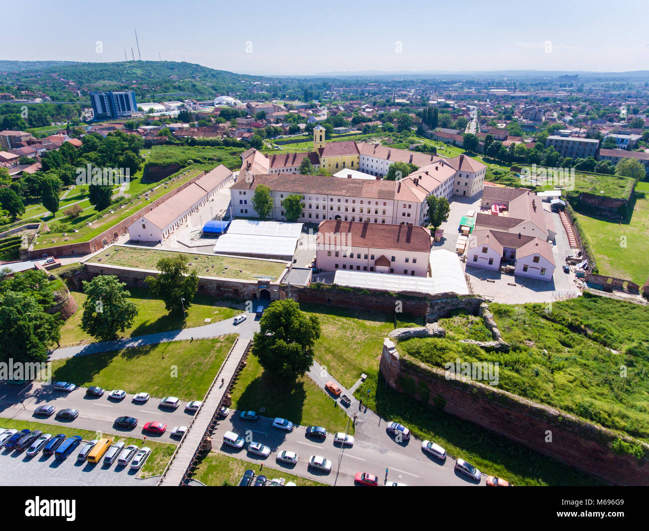 Aerial view of the Oradea Fortress Stock Photo - Alamy