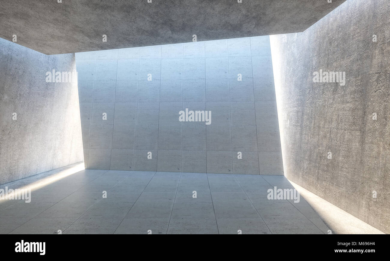 concrete modern architecture background 3d rendering image Stock Photo ...