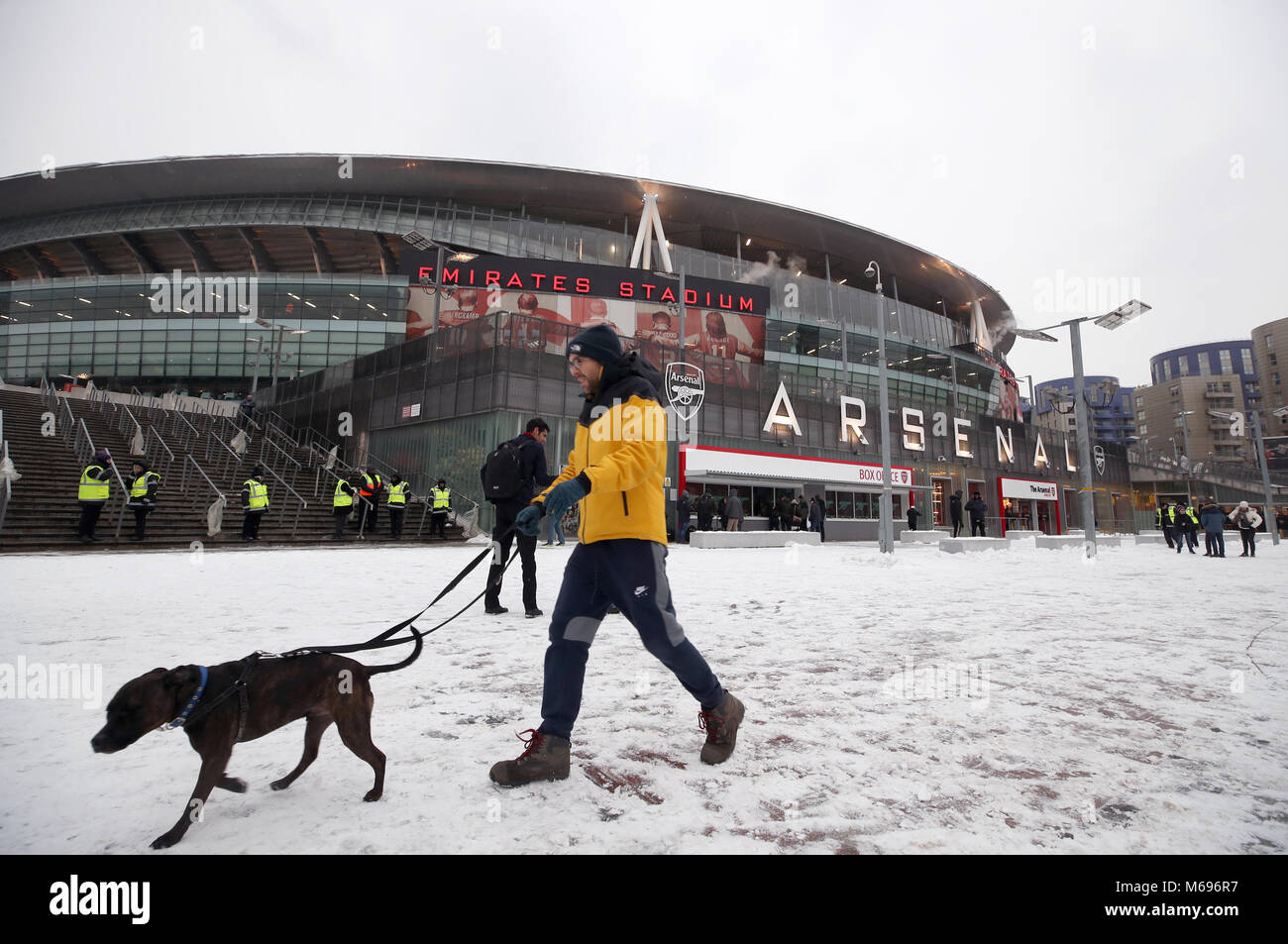 Emirates Stadium Snow