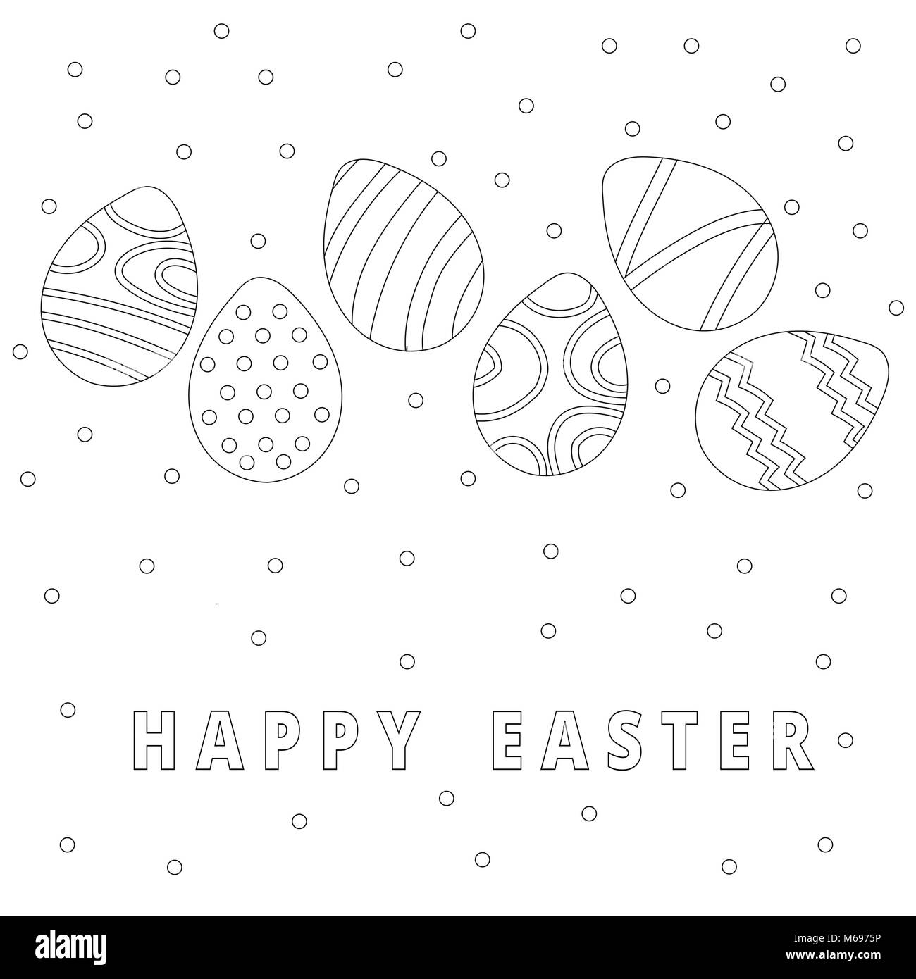 Easter egg icons collection in doodle style. Hand drawn illustration ...