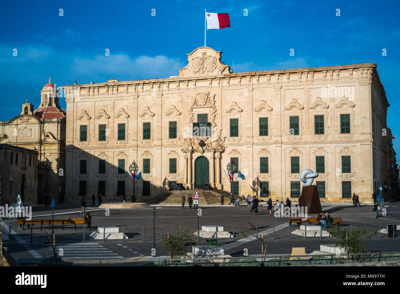 Auberge Castille, Valletta, Malta Stock Photo - Alamy