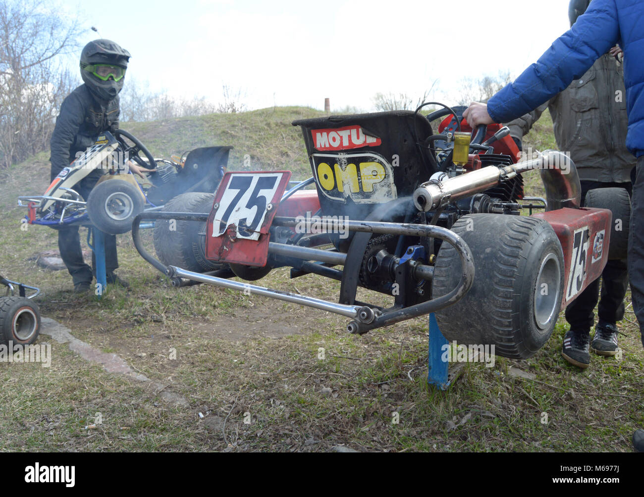 Teens in go karts hi-res stock photography and images - Alamy