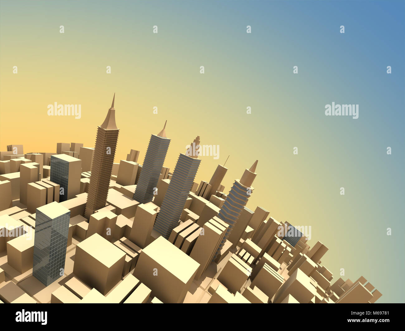 City background 3d render aerial hi-res stock photography and images ...