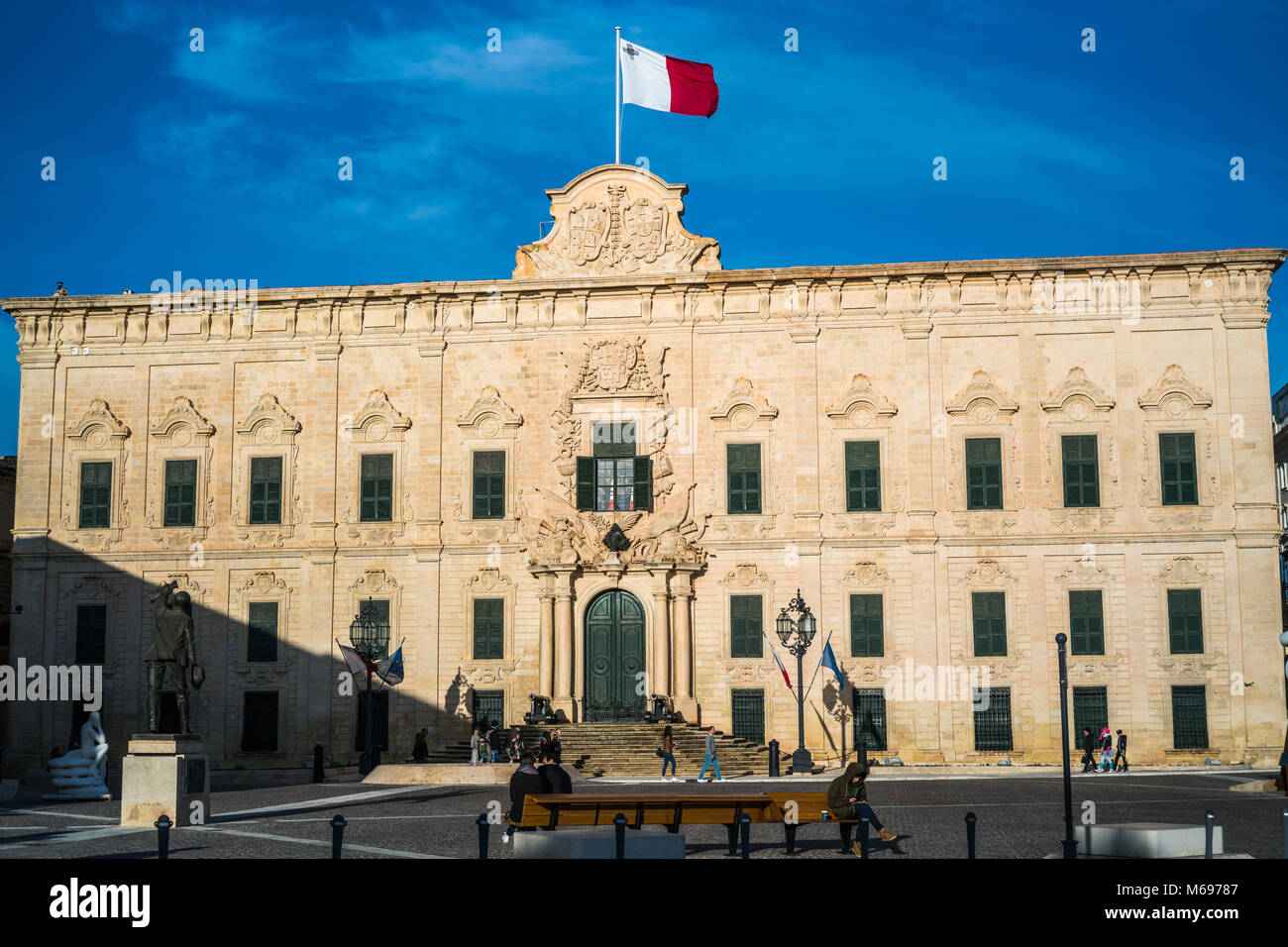 Auberge Castille, Valletta, Malta Stock Photo - Alamy
