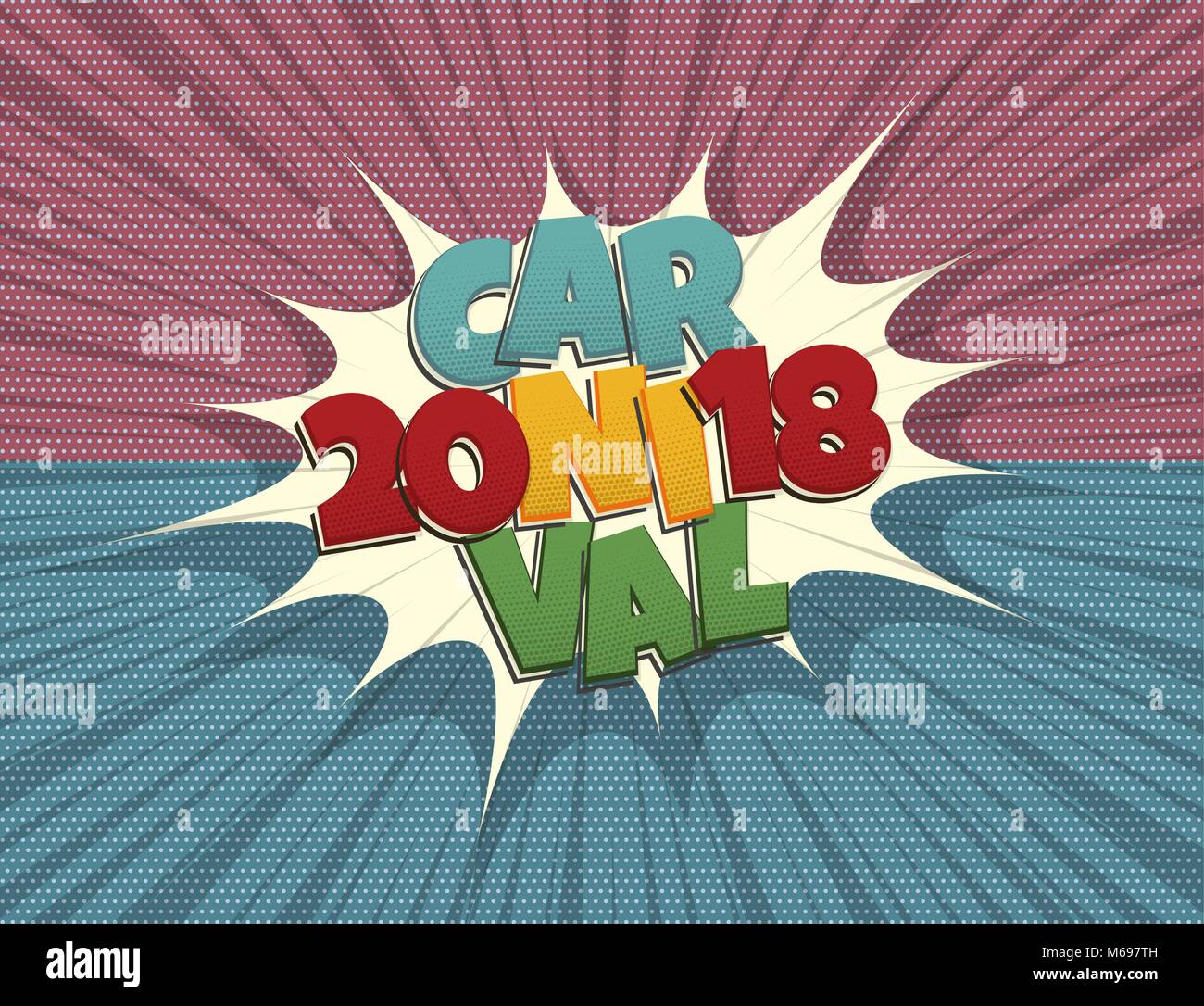 Carnival vintage poster pop art comic text Stock Vector Image & Art - Alamy