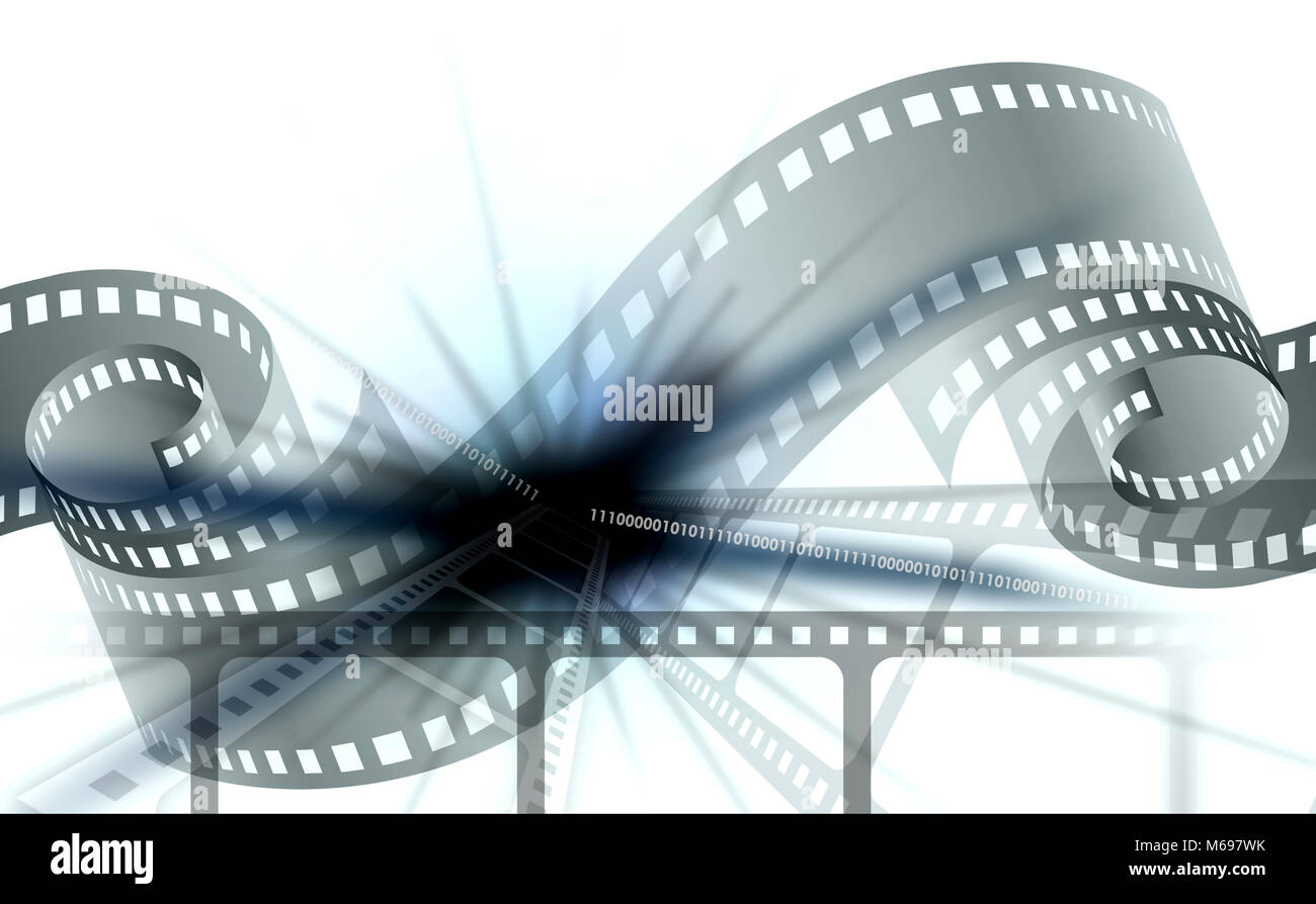 Cinema photography vintage background. Illustration of blue dynamic ...